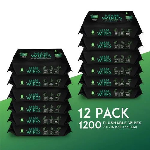 PURSONIC 12 Pack Of Flushable Wipes