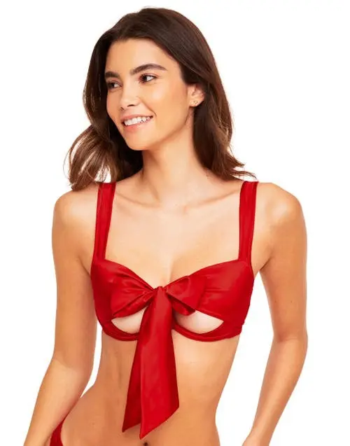 ADORE ME Gynger Unlined Quarter Cup Bra - Dark Red