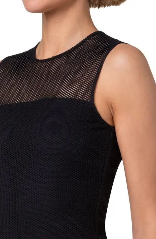 Akris Round Neck Mesh Top