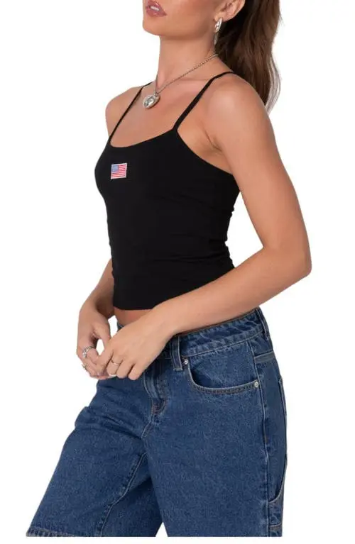 EDIKTED Usa Stretch Cotton Camisole - Black