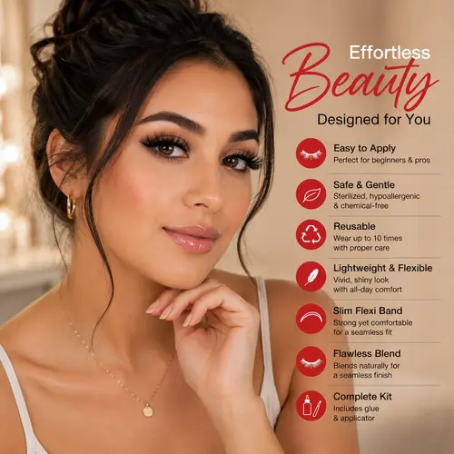 PURSONIC Faux Mink Style False Eyelashes Extensions