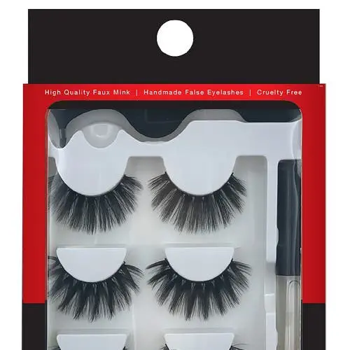 PURSONIC Faux Mink Style False Eyelashes Extensions