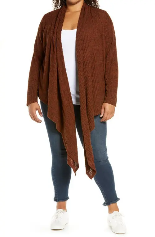 Loveappella Tie-front Cardigan - Rust