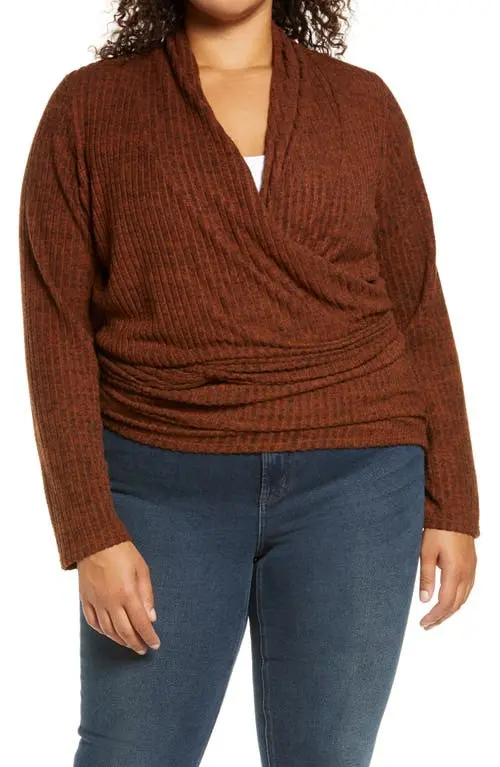 Loveappella Tie-front Cardigan - Rust
