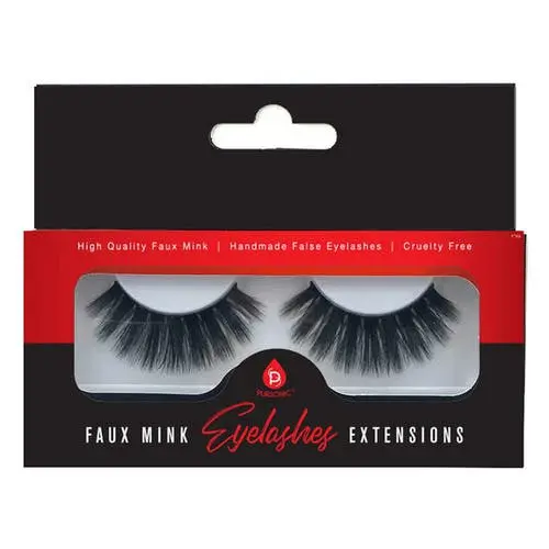 PURSONIC Faux Mink Style False Eyelashes Extensions - Black
