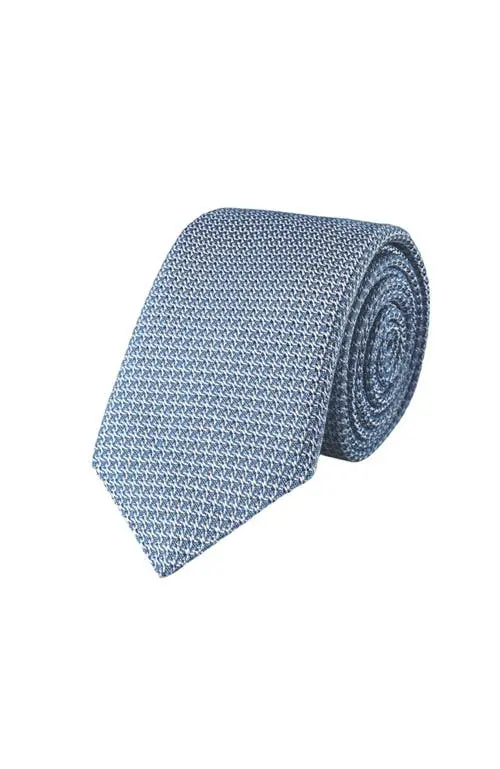 CHARLES TYRWHITT Grenadine Italian Neck Tie - Light Blue