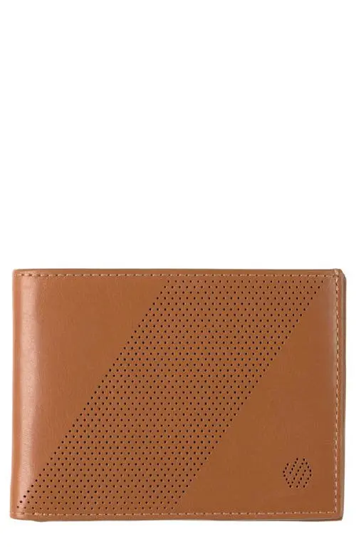 Johnston & Murphy Richmond Perforated Leather Bifold Wallet - Tan