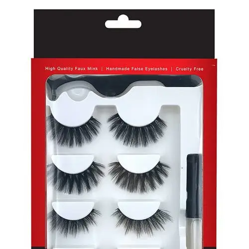 PURSONIC Faux Mink Style False Eyelashes Extensions