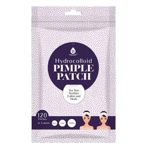 PURSONIC 120-count Multi-size Pimple Patches 5-pack - Multicolor