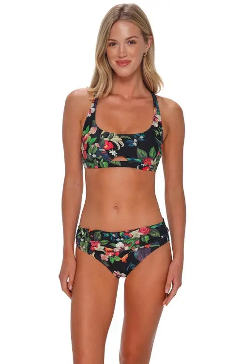 SUNSETS Brandi Bralette Bikini Top - Fleur Noire