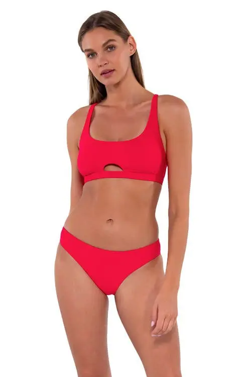 SUNSETS Brandi Bralette Bikini Top - Geranium