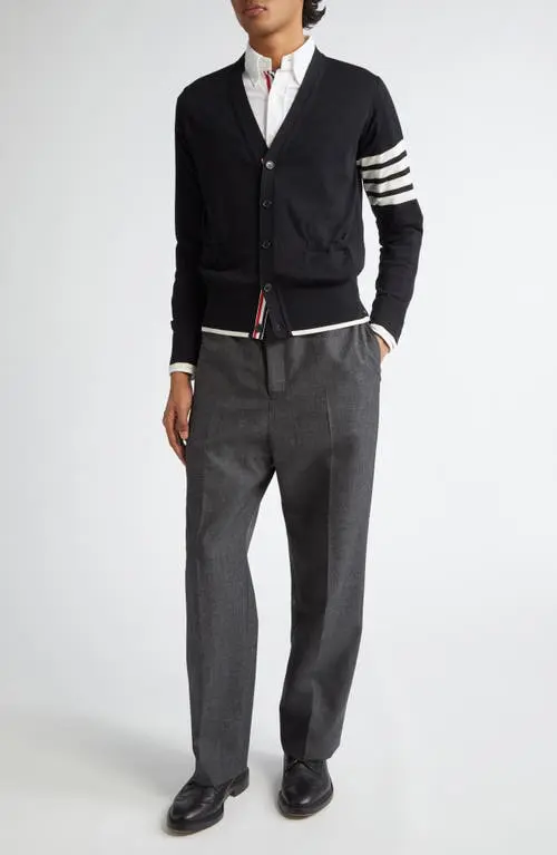 Thom Browne Virgin Wool Cardigan - Black