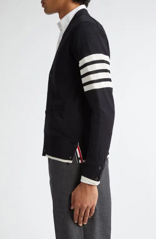 Thom Browne Virgin Wool Cardigan - Black