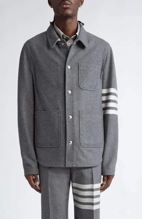 Thom Browne Wool-cashmere Utility Jacket - Medium Grey