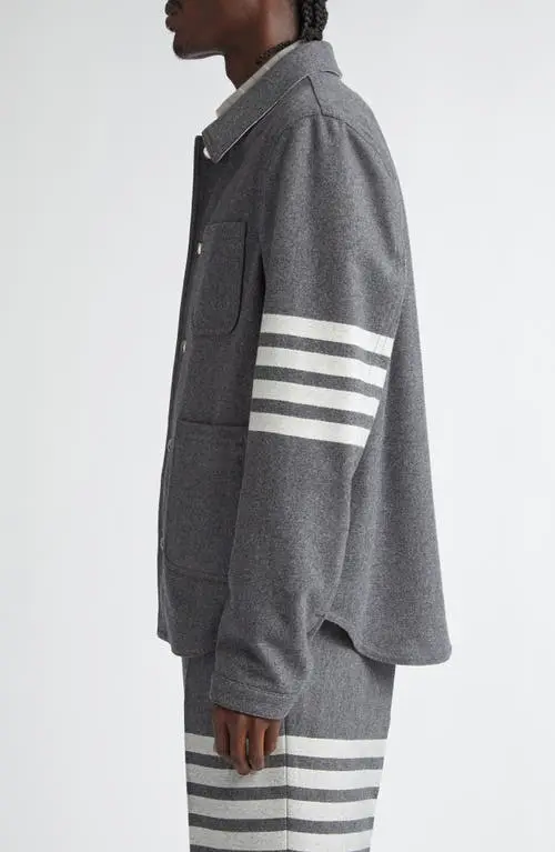 Thom Browne Wool-cashmere Utility Jacket - Medium Grey