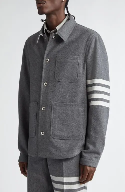Thom Browne Wool-cashmere Utility Jacket - Medium Grey