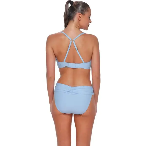 SUNSETS Unforgettable Shirred Bikini Bottom - Blue Whisper