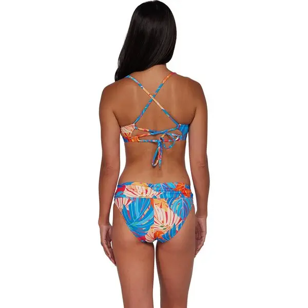 SUNSETS Unforgettable Shirred Bikini Bottom - Zesty Tropicana
