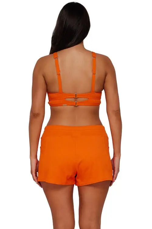 SUNSETS Laguna Swim Short Bottom - Kumquat Sandbar Rib