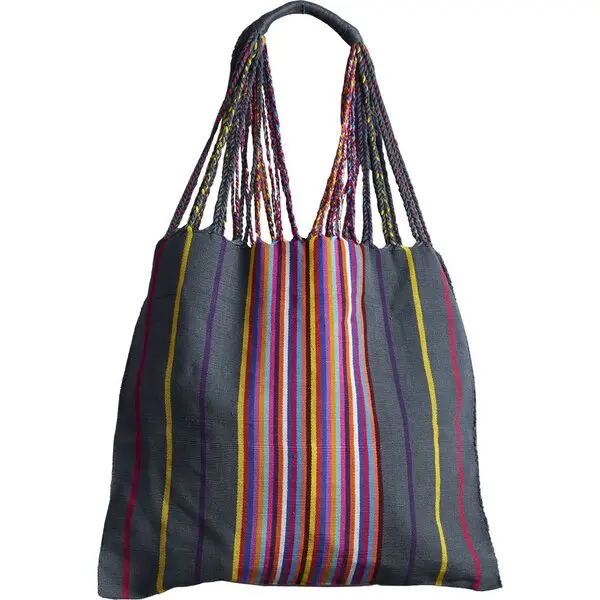 VERVE CULTURE Chiapas Woven Hammock Tote - Grey