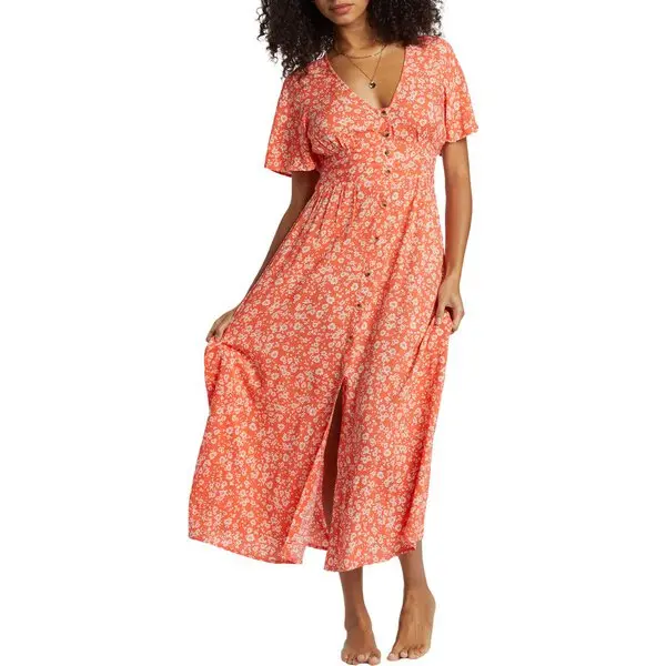 open lace back dress Billabong Women's Dream Space Midi Dress – Cleanline Surf
