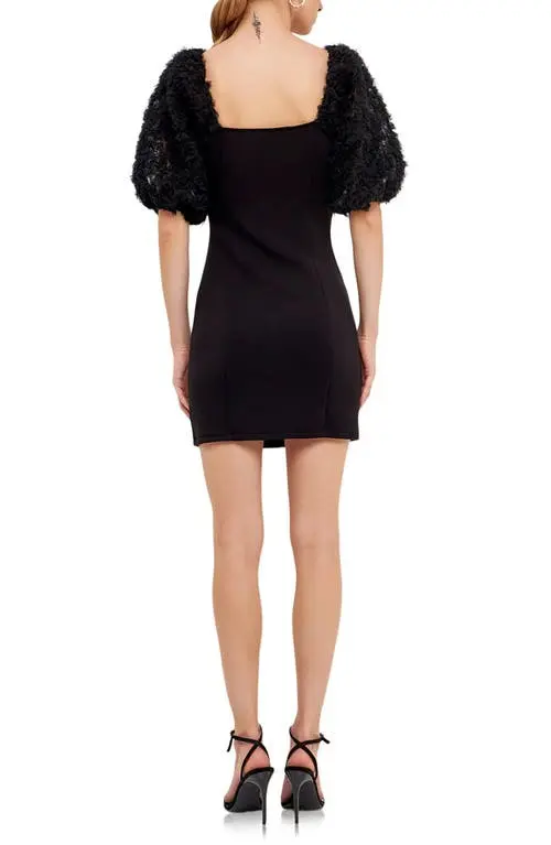 Endless Rose Tulle Puff Sleeve Minidress
