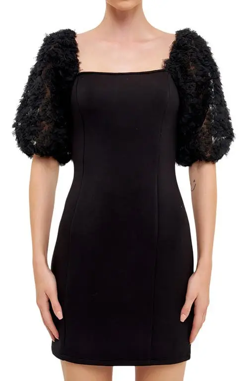 Endless Rose Tulle Puff Sleeve Minidress