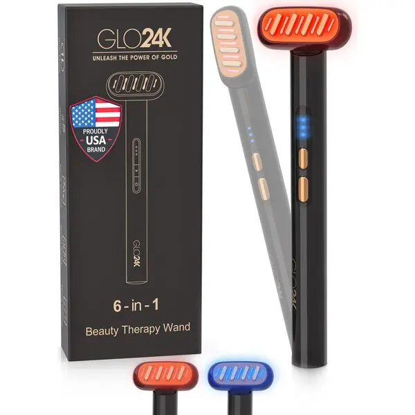 GLO24K 6-in-1 Beauty Therapy Wand For The Face - Na