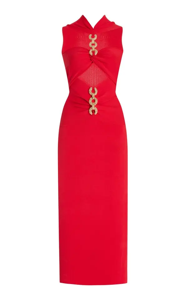 Cult Gaia Cristos Embellished Jersey Dress