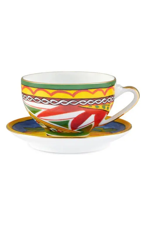 Dolce & Gabbana Carretto Lemon Teacup & Saucer