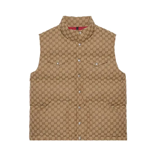 Gucci X The North Face Down Vest - Tan