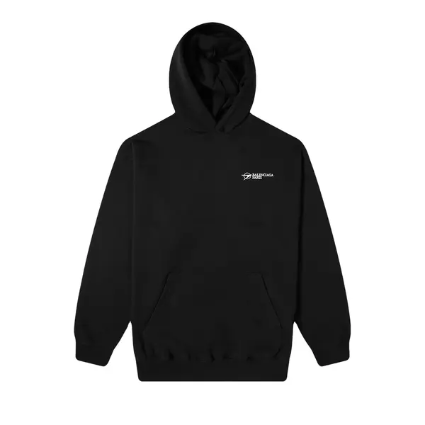 Balenciaga Large Fit Hoodie - Black