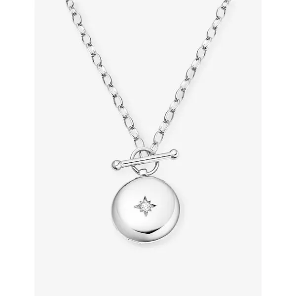 Astley Clarke Biography Locket Sterling-silver And Sapphire Necklace - Sterling Silver