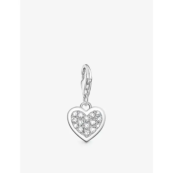 THOMAS SABO Charm Club Heart Charm - 925 Silver & Cz