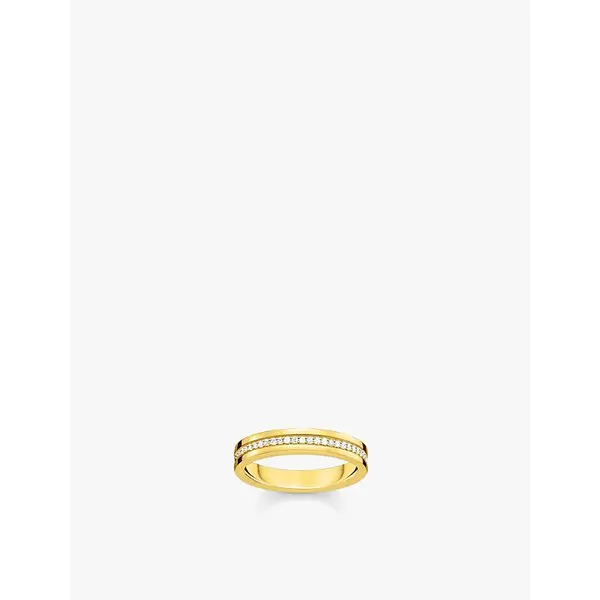 THOMAS SABO 18ct Yellow Gold-plated Sterling Silver And Zirconia Band Ring - Gold-plated Silver