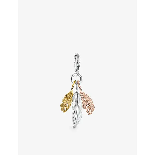 THOMAS SABO Charm Club Feather Charm - Gold-plated Silver