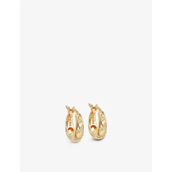 Astley Clarke Celestial Mini Huggie Earrings - Yellow Gold Vermeil