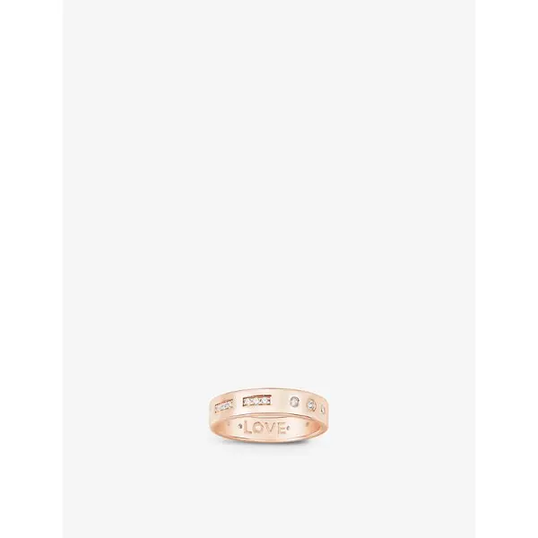 APM MONACO Morse Code Love Ring - Rose Gold