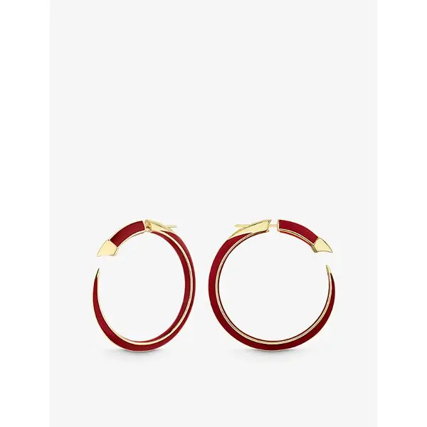 SHAUN LEANE Sabre Solis Hoop Earrings - Yellow Gold Vermeil