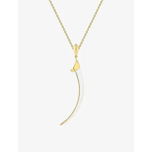 SHAUN LEANE Sabre Solis Pendant Necklace - Yellow Gold Vermeil