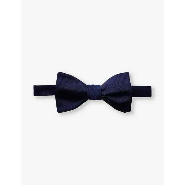 Eton Self-tied Silk Bow Tie - Navy Blue