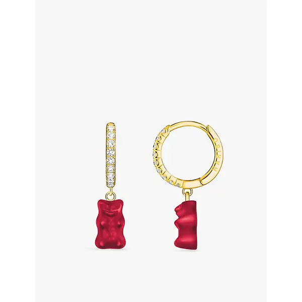 THOMAS SABO X Haribo Bear Charm Hoop Earring - Gold-plated & Cz