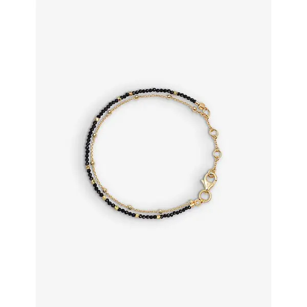 Astley Clarke Biography Black Spinel Vermeil Bracelet - Yellow Gold Vermeil