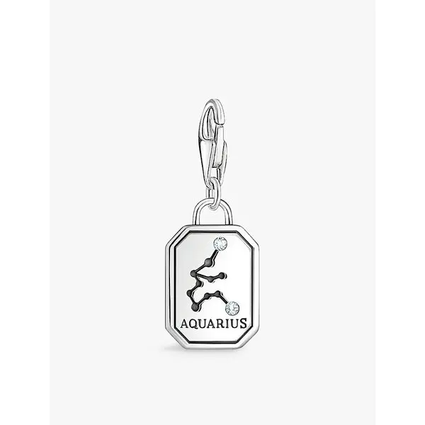 THOMAS SABO Aquarius Sterling-silver And Cubic Zirconia Charm