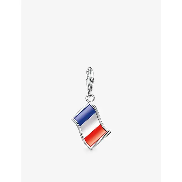 THOMAS SABO French Flag Pendant Charm - Silver & Enamel