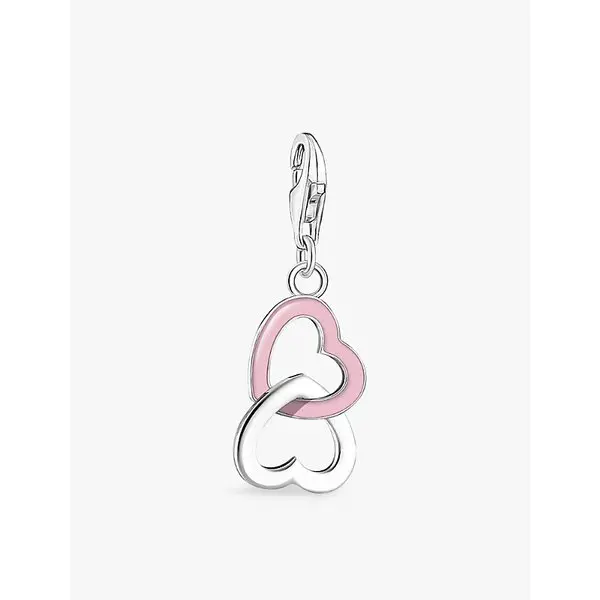 THOMAS SABO Intertwined Hearts Charm - Silver & Enamel