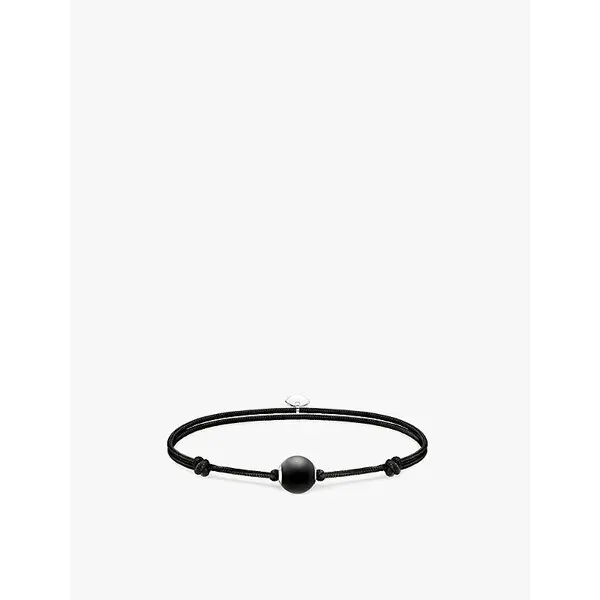 THOMAS SABO Sterling-silver And Obsidian Beaded Bracelet - Textile & Obsidian