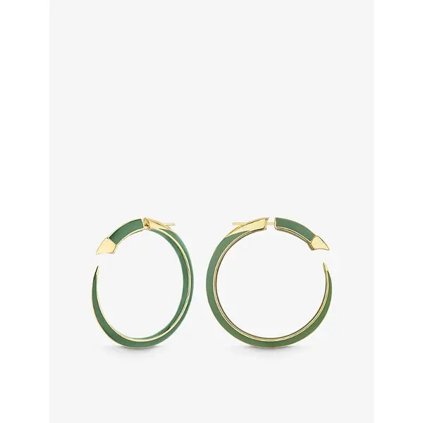 SHAUN LEANE Sabre Solis Hoop Earrings - Yellow Gold Vermeil