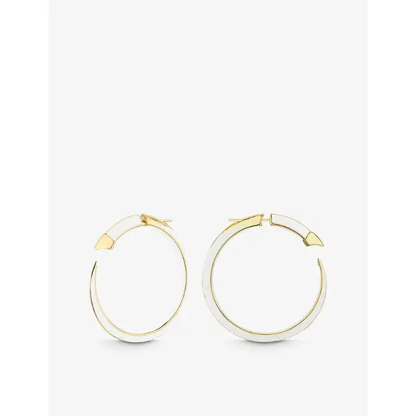 SHAUN LEANE Sabre Solis Hoop Earrings - Yellow Gold Vermeil
