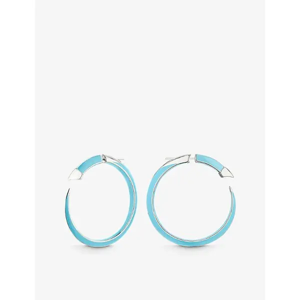 SHAUN LEANE Sabre Solis Hoop Earrings - Silver
